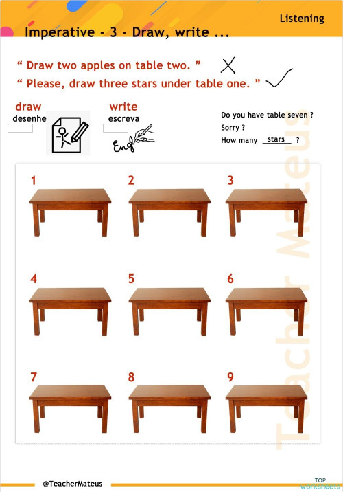 Imperatives - 3 - Draw Write - Speaking - TM0192 (Copied). Interactive ...