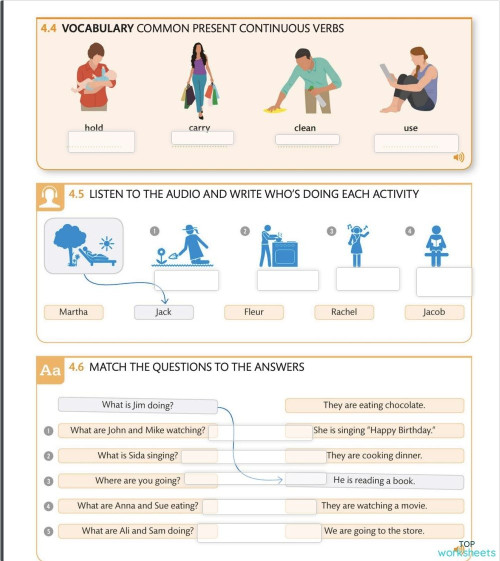 U3 Present Simple, Present Continuous. Interactive worksheet ...