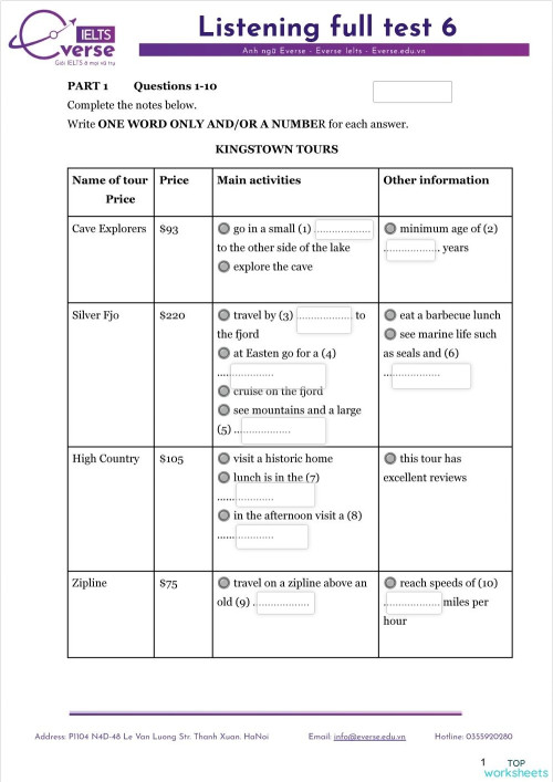 GIVING DIRECTIONS. Interactive worksheet | TopWorksheets