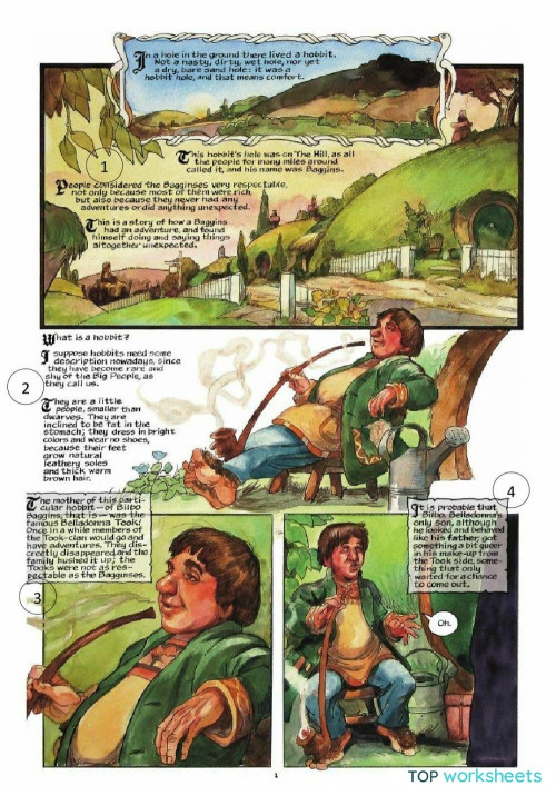 TheHobbit. Interactive worksheet | TopWorksheets