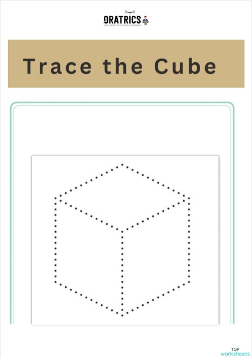 Trace the cube JJ. Interactive worksheet | TopWorksheets