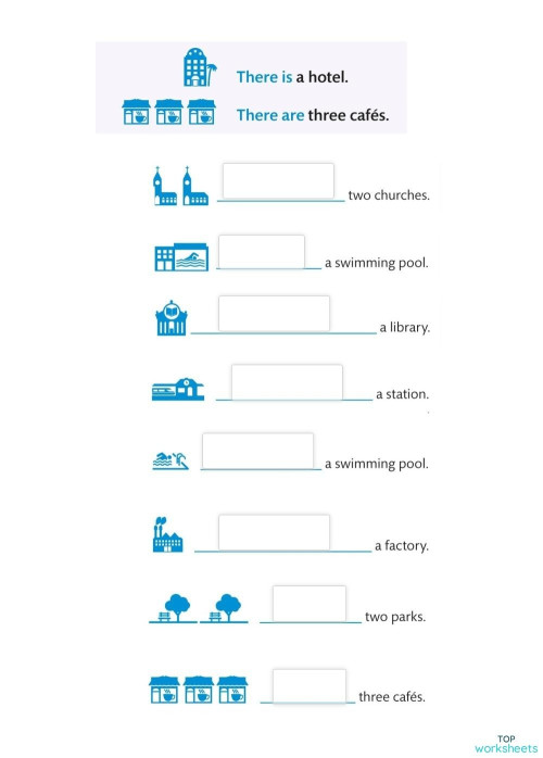 there is / there are part 1. Interactive worksheet | TopWorksheets