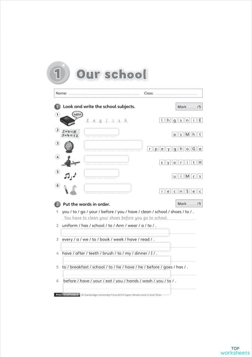 SM3 Unit1 Test. Interactive worksheet | TopWorksheets