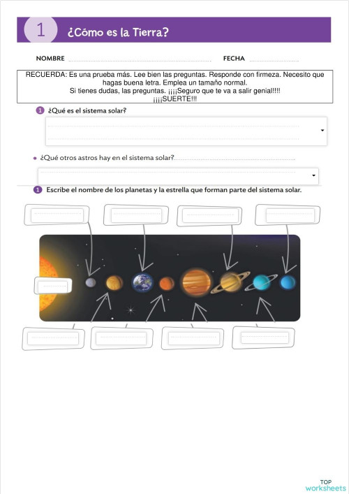 Situación de aprendizaje 4: La atmósfera. Ficha interactiva | TopWorksheets