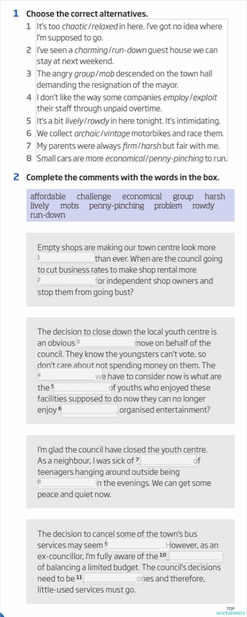 connotation. Interactive worksheet | TopWorksheets