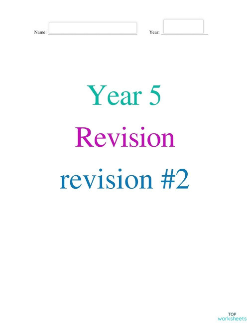 Science YR5 Revision #2. Interactive worksheet | TopWorksheets