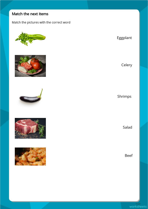 Food Vocabulary. Interactive worksheet | TopWorksheets