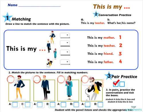 Matching and Writing. Interactive worksheet | TopWorksheets
