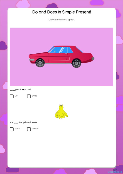 Do and Does in Simple Present!. Interactive worksheet | TopWorksheets