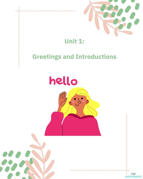 Greetings and introductions. Interactive worksheet | TopWorksheets