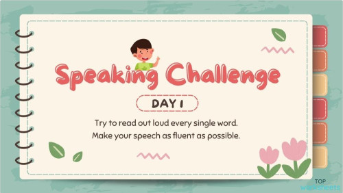 Speaking Challenge - Day 1. Interactive worksheet | TopWorksheets