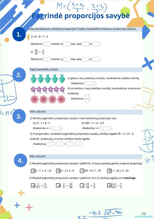 Matematika: interactive worksheets and online exercises | TopWorksheets