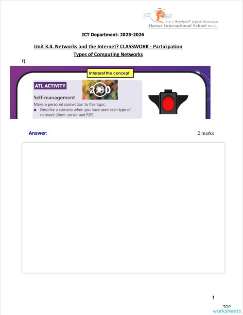 Computer networks: interactive worksheets and online exercises ...
