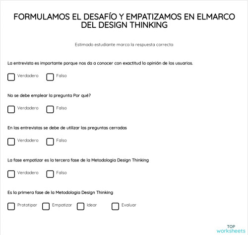 FORMULAMOS EL DESAFÍO Y EMPATIZAMOS EN ELMARCO DEL DESIGN THINKING ...