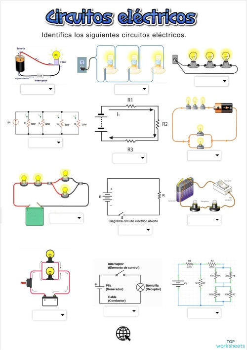 Hojas De Trabajo De Circuitos Eléctricos