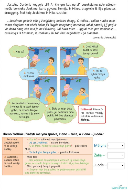 Rašymas: interactive worksheets and online exercises | TopWorksheets