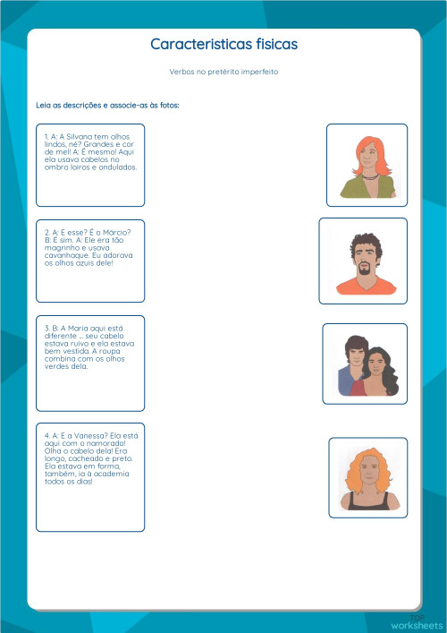 Caracteristicas fisicas. Ficha interativa | TopWorksheets