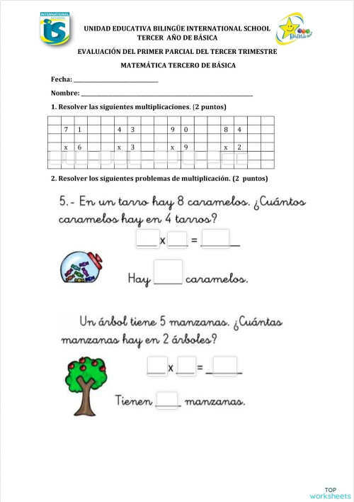 Ejercicio De Multiplicación De 1 Minuto