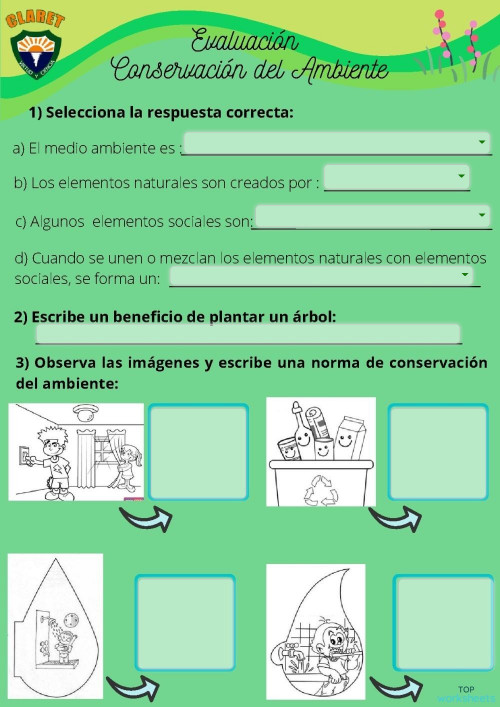 Conservación Del Ambiente S5 Ficha Interactiva Topworksheets