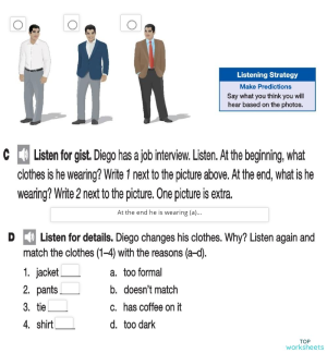B04 Unit11B listening. Interactive worksheet | TopWorksheets