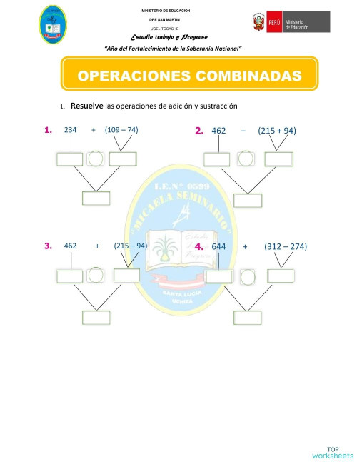 OPERACION COMBINADA: fichas interactivas y ejercicios online ...