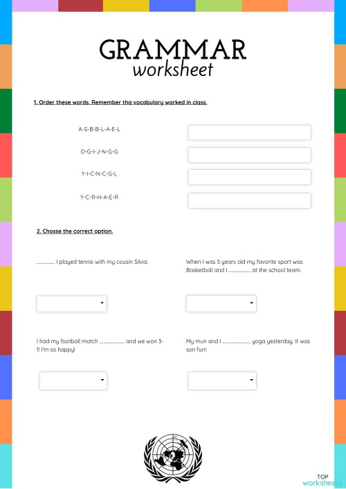 GRAMMAR PAST SIMPLE 5. Interactive worksheet | TopWorksheets