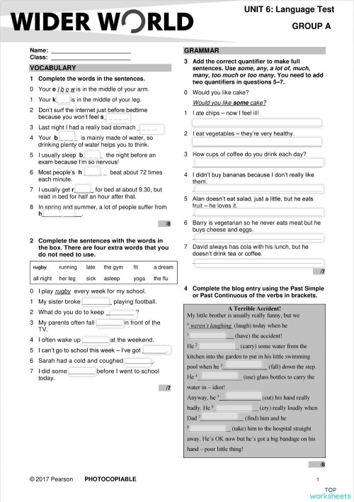 WW2 Unit 6 test. Interactive worksheet | TopWorksheets