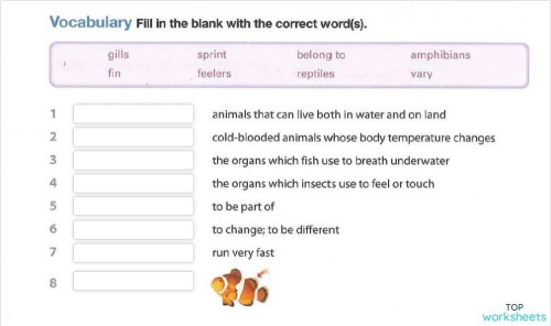 Animal groups part 1. Interactive worksheet | TopWorksheets