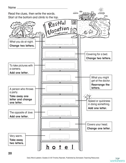 Word Ladder 2. Interactive worksheet | TopWorksheets