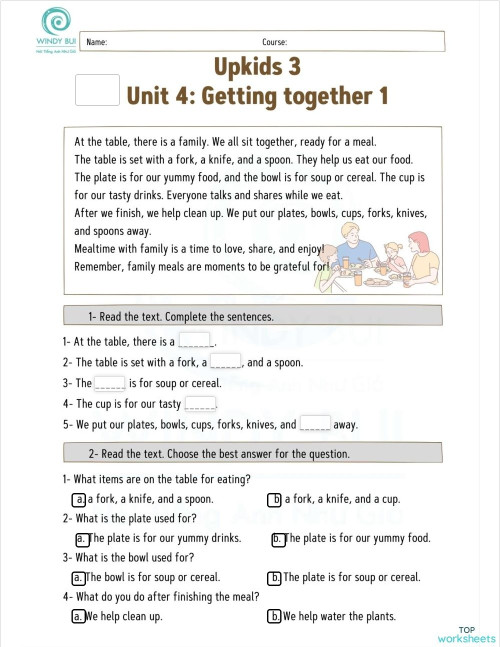 Reading Up 3 Unit 4. Interactive worksheet | TopWorksheets