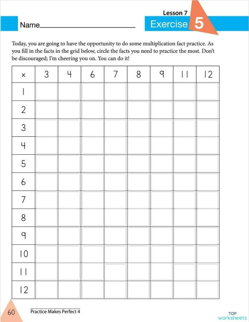 Lesson 7: Exercise 5 Pg 60. Interactive worksheet | TopWorksheets Lesson 7: Exercise 5 Pg 60. Interactive worksheet | TopWorksheets