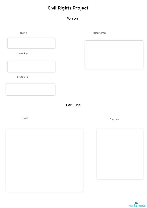 Civil Rights Project Rough Draft. Interactive worksheet | TopWorksheets