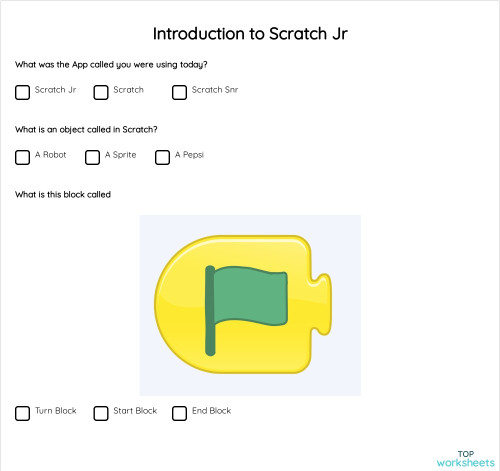 Introduction to Scratch Jr. Interactive worksheet | TopWorksheets Introduction to Scratch Jr. Interactive worksheet | TopWorksheets