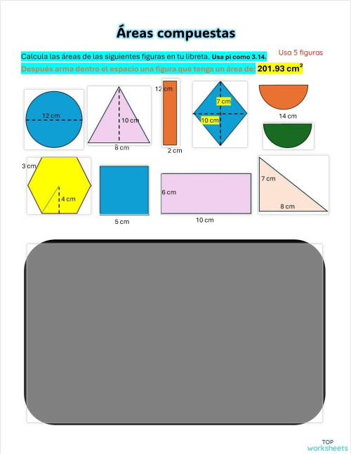 Área y Perímetro. Ficha interactiva | TopWorksheets