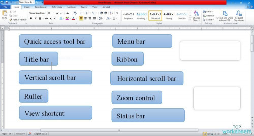 word interface. Interactive worksheet | TopWorksheets