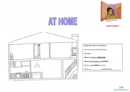 HOUSE WRITING. Interactive worksheet | TopWorksheets
