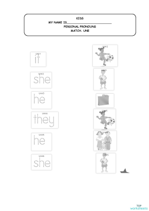 PERSONAL PRONOUNS. Interactive worksheet | TopWorksheets