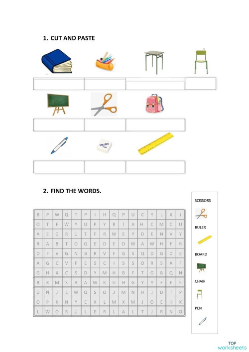 Vocabulary. Interactive worksheet | TopWorksheets