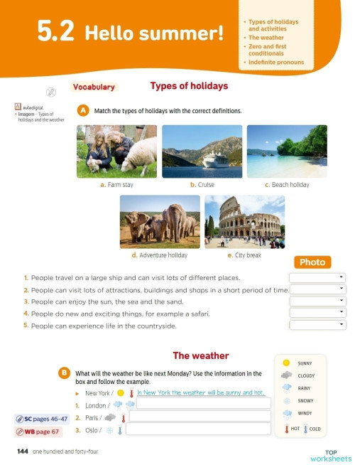 Explore together 2 - DVD 1 Unit 4. Interactive worksheet | TopWorksheets