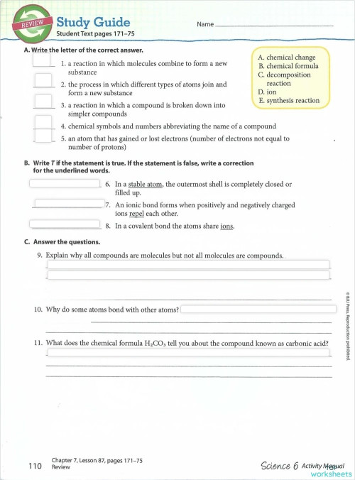 Lesson 87: Study Guide. Interactive worksheet | TopWorksheets