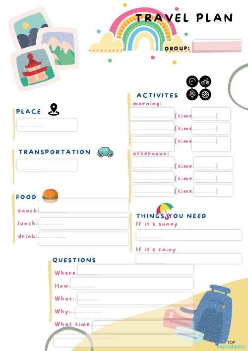 GS3_U5.2_Grammar 2_Travel plan. Interactive worksheet | TopWorksheets