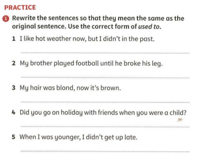 Complete PET Unit 2 (listening, used to, speaking). Interactive ...