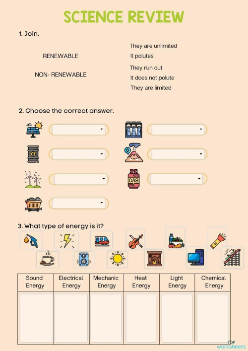 Light Energy - Day 2. Interactive worksheet | TopWorksheets