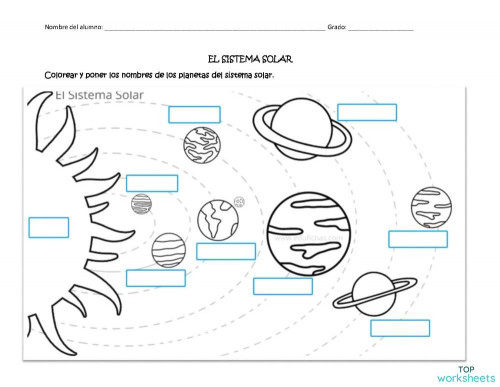 Sopa De Letras Del Sistema Solar