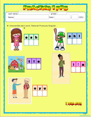 Personal Pronouns Interactive Worksheets