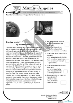 reading_2nd year. Interactive worksheet | TopWorksheets