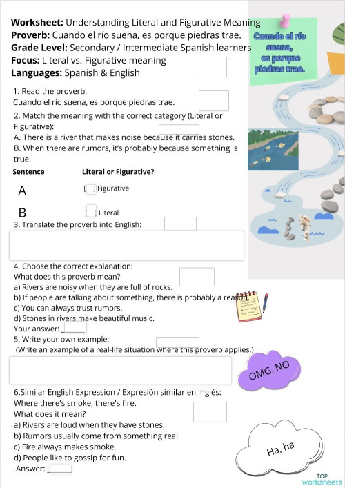 The Bass, the River, and Sheila Mant.. Interactive worksheet ...