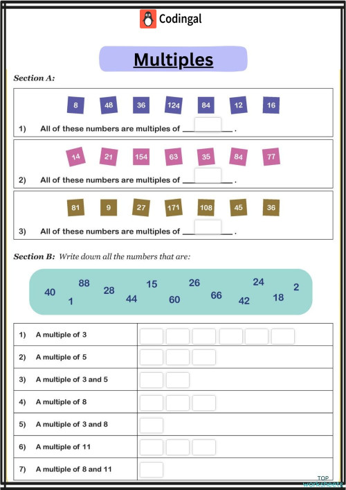 M_G04M06L15_WA01_Multiples. Interactive worksheet | TopWorksheets