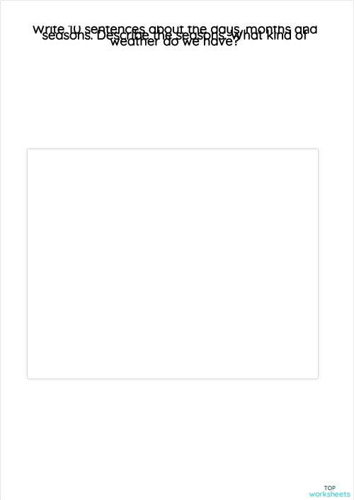 Days, Months and Seasons. Interactive worksheet | TopWorksheets