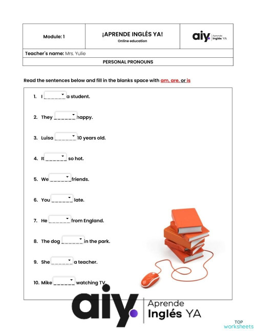 Module 1-2. Interactive worksheet | TopWorksheets